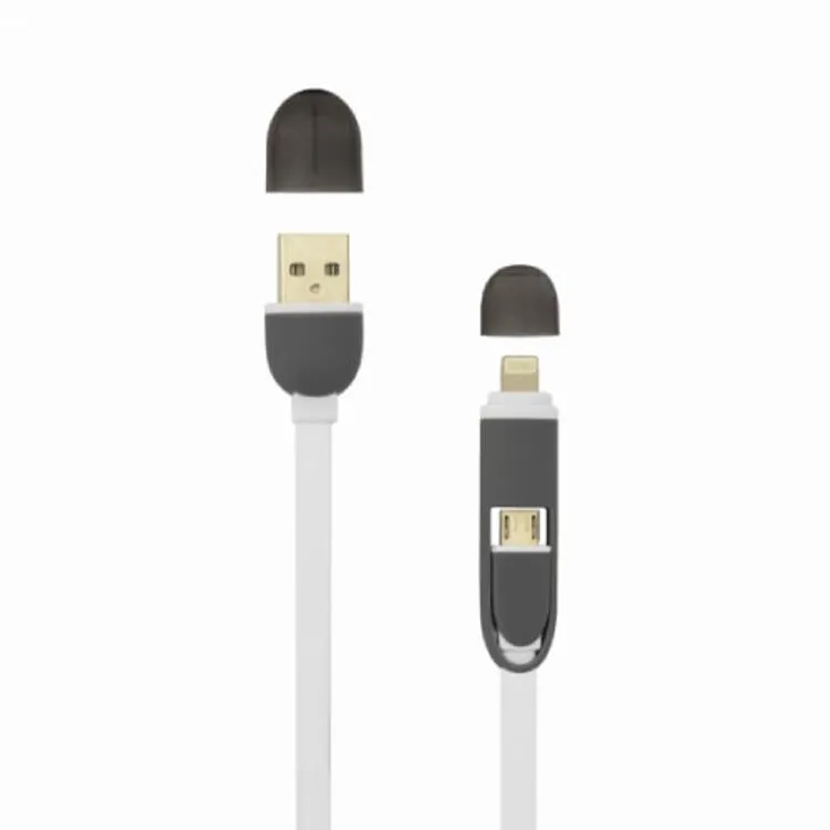 S-BOX Micro USB kabl + Lightning adapter 2in1, 1.5m (Bela) - 840