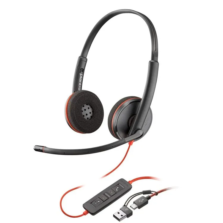 HP 8X228AA Poly Blackwire 3220 Stereo USB-C Slušalice + USB-C/A adapter
HP 8X228AA Poly Blackwire 3220 Stereo USB-C Slušalice + USB-C/A adapter