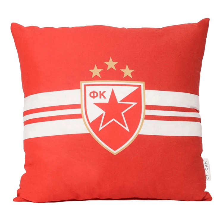 STEFAN 860-belapruga Dekorativni jastuk Crvena Zvezda Bela pruga