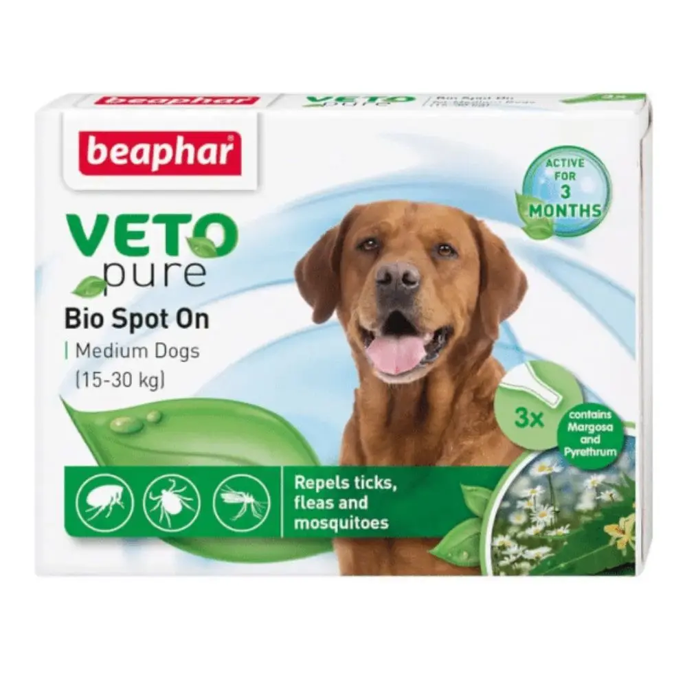 BEAPHAR Vetopure Bio Spot On Dog M (15-30 kg) Preparat protiv insekata za pse
