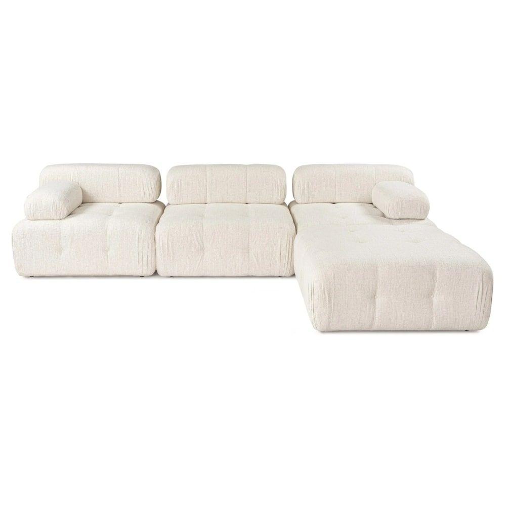 ASIR GROUP Doblo with Pouffe Cream Ugaona garnitura