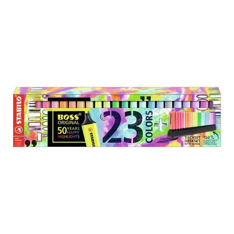STABILO Boss Original 50th Brithday Edition 1/23 Marker set
STABILO Boss Original 50th Brithday Edition 1/23 Marker set