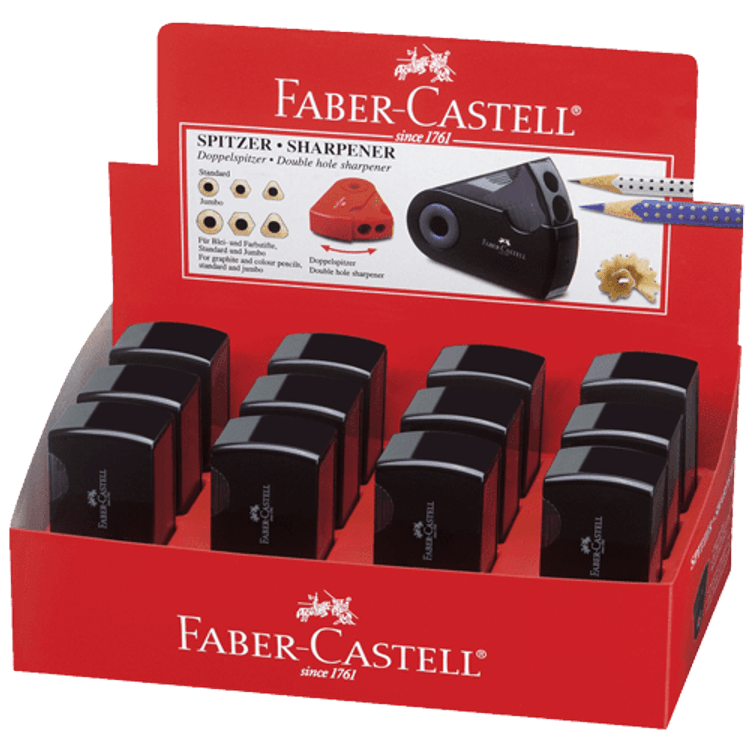 FABER CASTELL Rezač za grafitnu olovku Double hole 182700 (Crni)