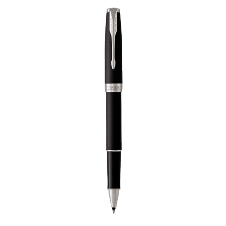 PARKER Roler olovka Sonnet Matte Black Lacquer 1931523 (Crna/Srebrna)