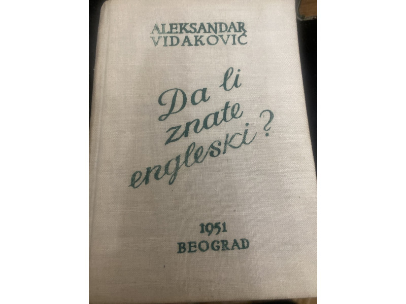 DA LI ZNATE ENGLESKI? - Aleksandar Vidaković