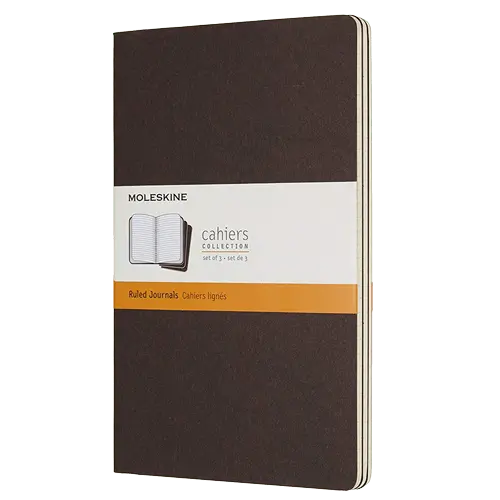 MOLESKINE Set Beležnica Cahier Journal Coffee Brown CH016P2
