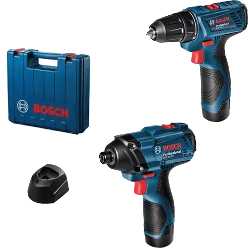 BOSCH Set akumulatorskih alata bušilica GSR 120-Li + udarni odvrtač GDR 120-LI + GAL 12V-20 u koferu