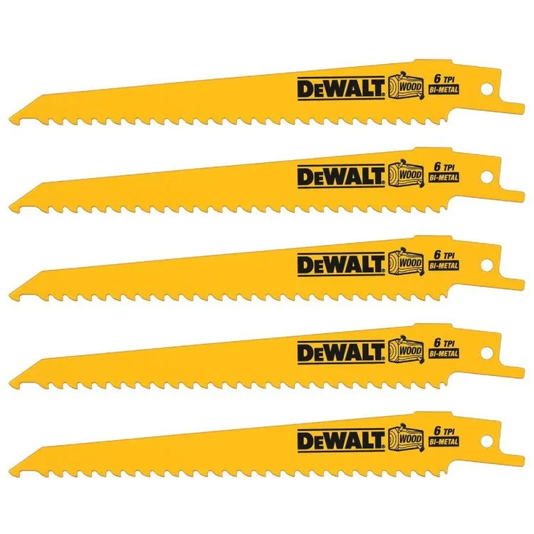 DEWALT DT2359 Listovi za povratnu testeru za drvo 152mm 6 TPI 5 kom