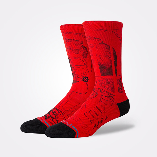 Stance Vader Sw Red Crew Med