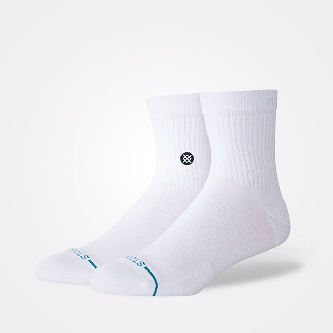 Stance Icon Quarter White Quarter Med