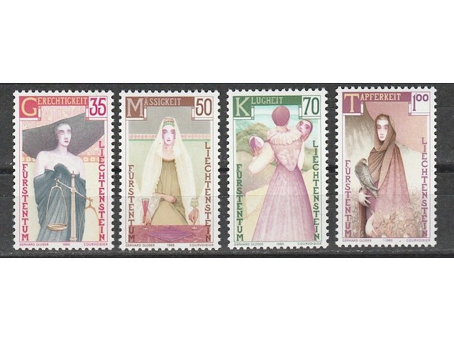 Liechtenstein-1985-The four Virtues-MNH
