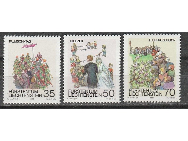 Liechtenstein-1986-Schrovetide and Lenten Customs