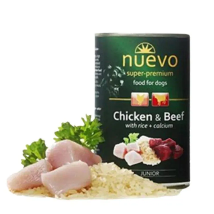 NUEVO N95014 Junior Piletina, govedina, pirinač, kalcijum 800 g Vlažna hrana za štence