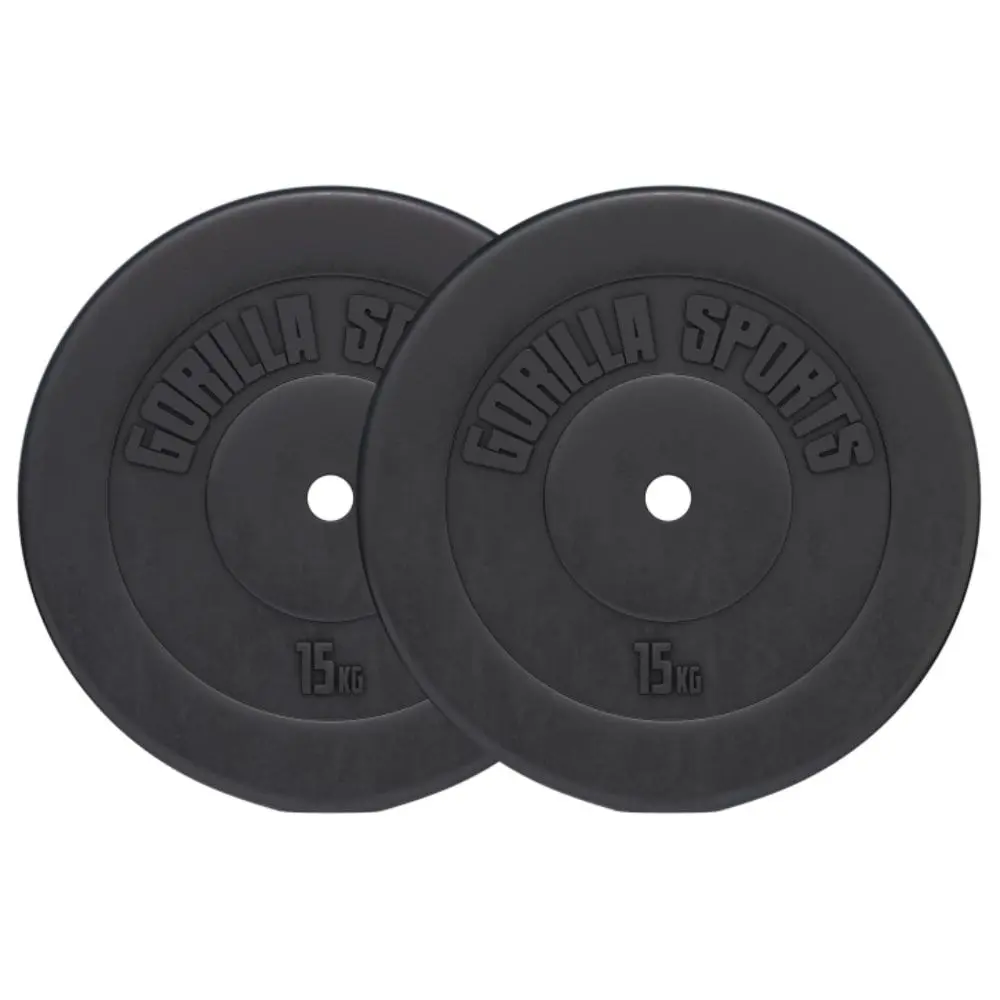 GORILLA SPORTS Set tegova obloženih plastikom (30 kg)