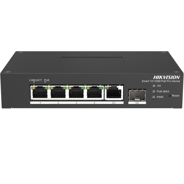 Hikvision DS-3T1306P-SI/HS 4 portni PoE svič
Hikvision DS-3T1306P-SI/HS 4 portni PoE svič