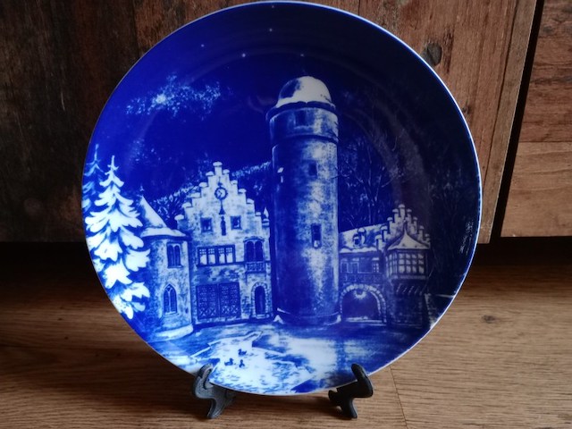 Zidni kobalt tanjir Royal Bavaria iz 1977. godine
