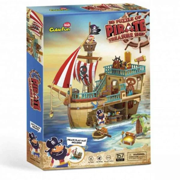 CUBICFUN PUZZLE PIRATE TREASURE SHIP CBF208325