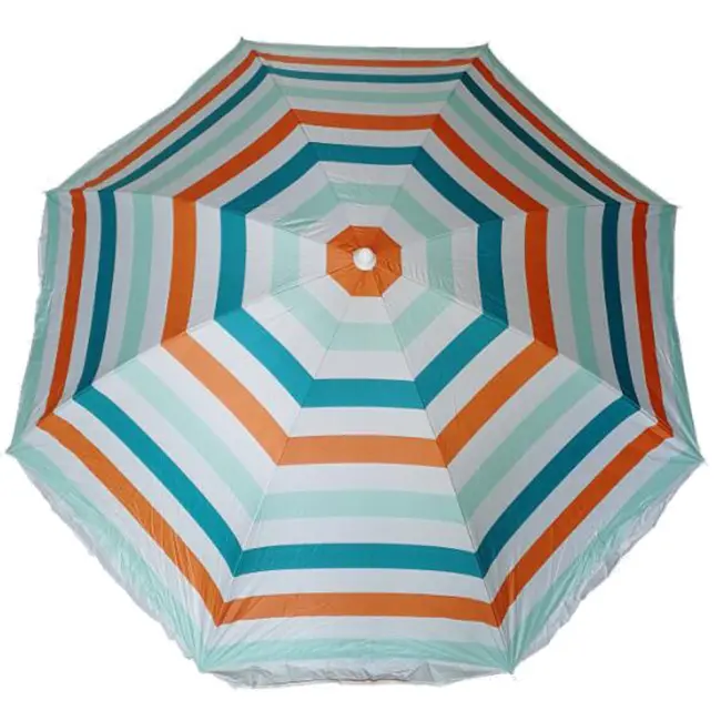 Suncobran za plažu 180 cm (dezen: narandzasti i beli)