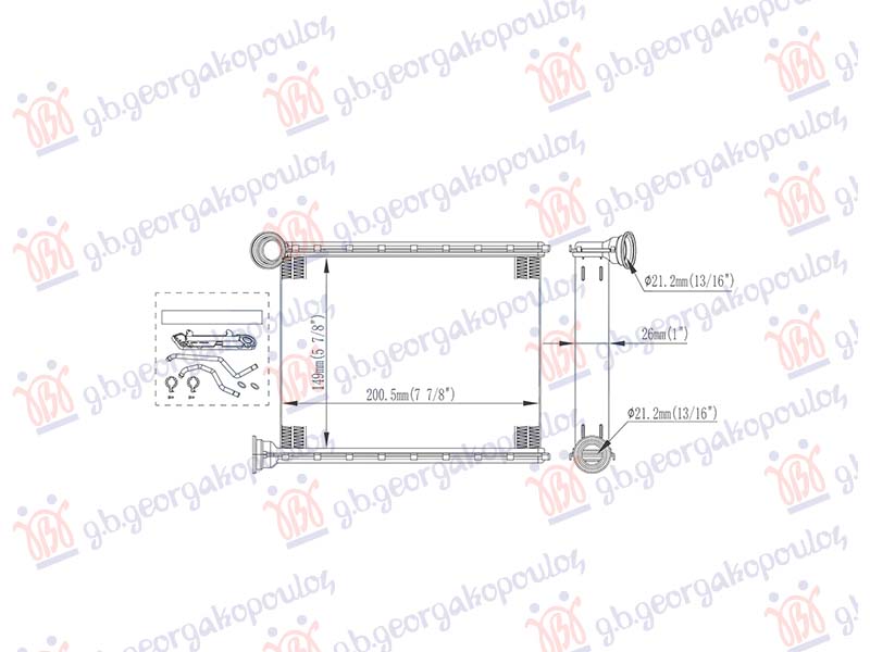 GREJAC KABINE (BR) (150x203x26) MERCEDES GL (X166) (2012-2015) (OEM: 1668300261)