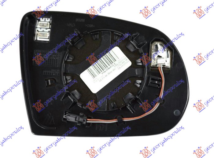 STAKLO RETROVIZORA SA GREJACEM (MRTAV UGAO) Leva str. JEEP COMPASS (2022-) (OEM: 68228919AA, 68368580AA)