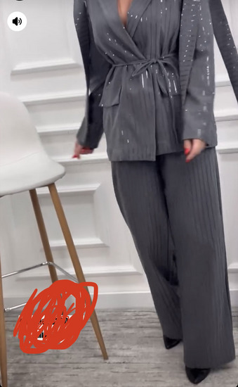 Novo sivo odelo sako pantalone sa šljokicama