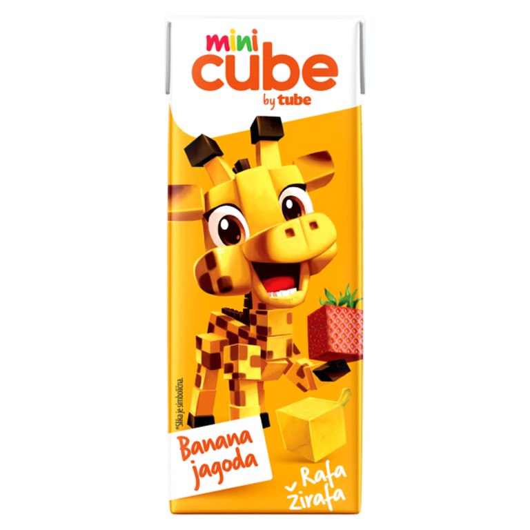 Sok mini cube banana jagoda 0,2l