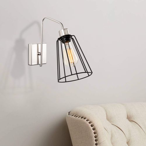 Ve - 6005 Nickel Black Wall Lamp