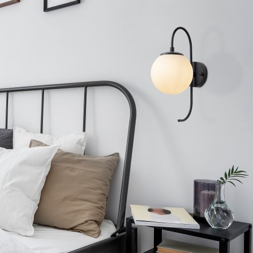 Jewel - 10555 Black Cream Wall Lamp