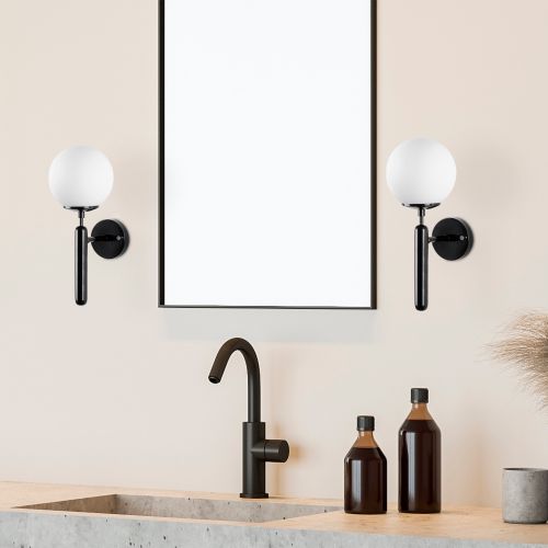 King - 11457 Black White Wall Lamp