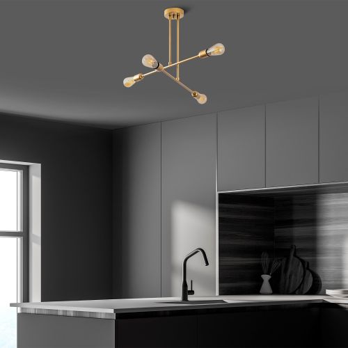 Camel 7 Gold Chandelier