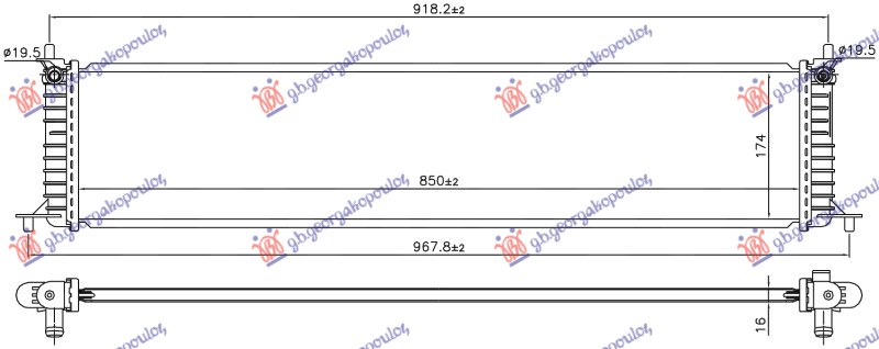 HLADNJAK MOTORA (850x174x16) TESLA MODEL S (2012-) (OEM: 600737200A)