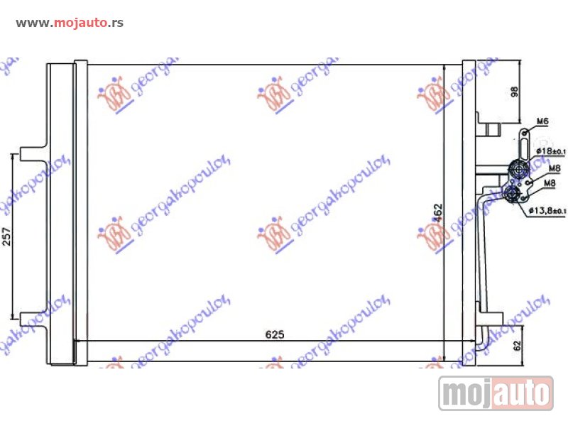 HLADNJAK KLIME BENZIN/DIZEL (590x47x16) Volvo xc60 08-13 -dostupno