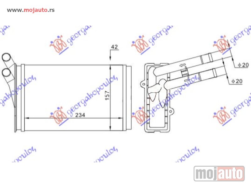 GREJAC KABINE (235x155) Skoda superb 01-08 -dostupno