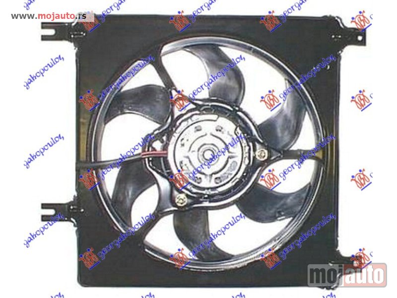 VENTILATOR KOMPLET (BENZIN) (+AC) (4 SRAFA) Opel agila 99-08 -dostupno