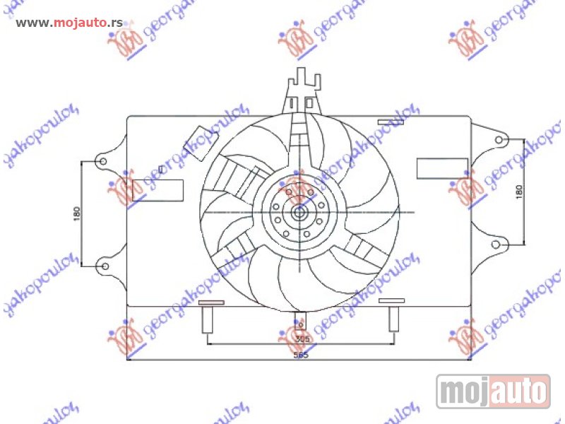 VENTILATOR KOMPLET (1.2 BENZIN) (+AC) Fiat doblo 01-05 -dostupno