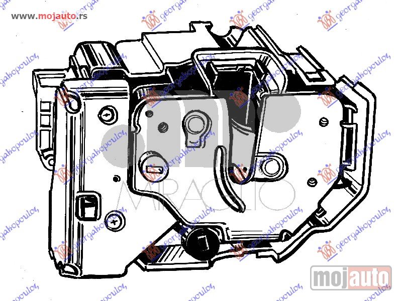 BRAVA ZADNJIH VRATA (CENTRALNO ZAKLJUCAVANJE) (SA ALARMOM) (6pins) Desno Alfa romeo giulietta 10- -dostupno