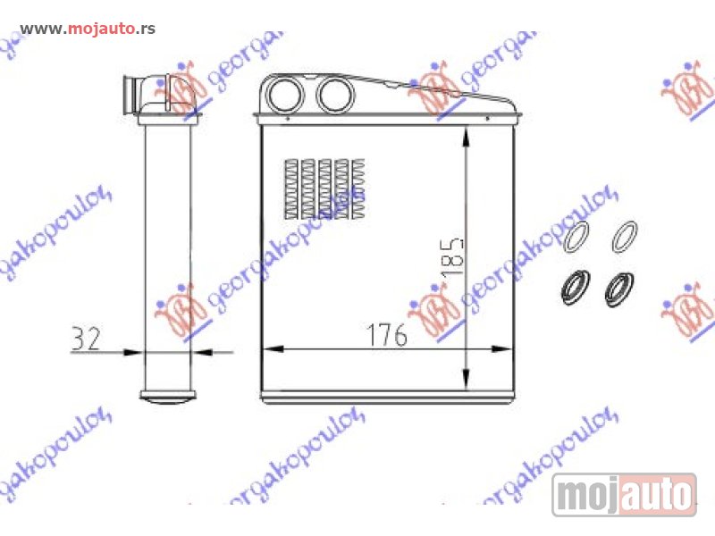 GREJAC KABINE (185x176) (TIP VALEO) Vw jetta 05-10 -dostupno