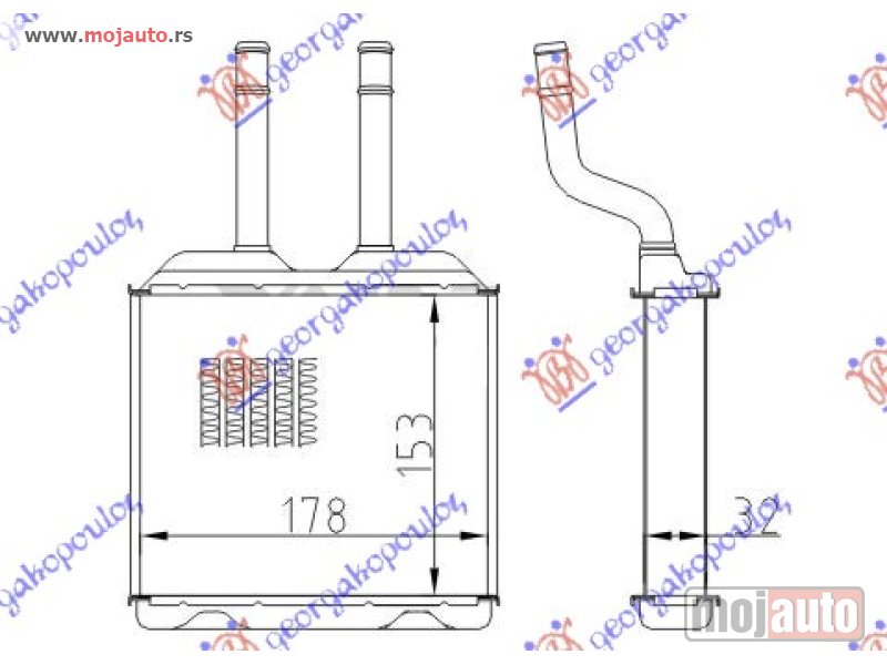 GREJAC KABINE (160x190) Opel tigra 95-04 -dostupno