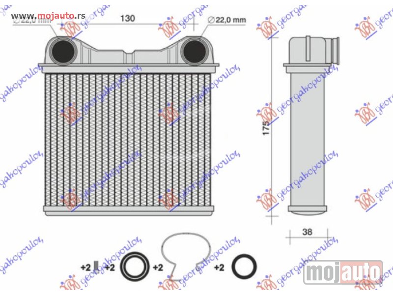 GREJAC KABINE ZADNJI (131x166x32) Mercedes ml (w164) 05-11 -dostupno