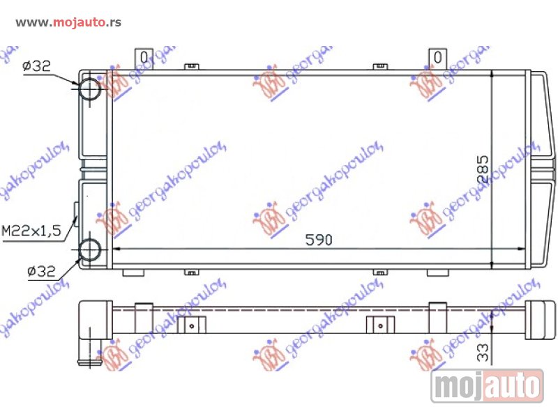 HLADNJAK MOTORA 1.6 (59x28) Skoda felicia combi-s.w 94-01 -nedostupno