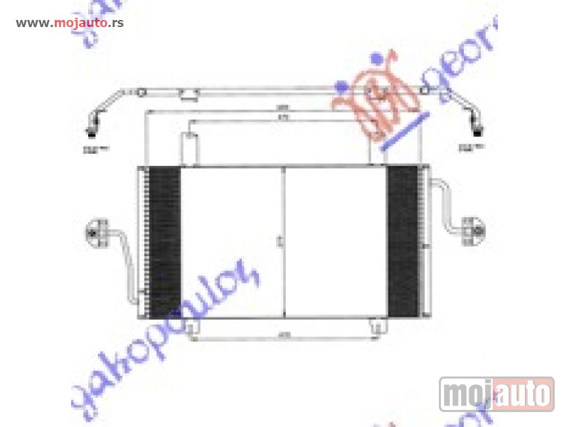 HLADNJAK KLIME 2.5 DIESEL (682x378) 99-2001 Opel movano 98-09 -dostupno