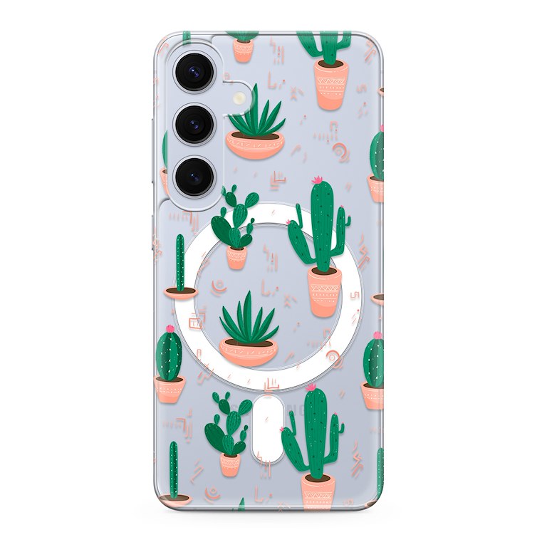 Futrola silikonska print MagSafe za Samsung S921 Galaxy S24 5G cactus (MS)