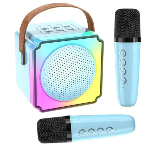 ZVUČNIK BLUETOOTH KARAOKE BT SA 2 MIKROFONA P8 PLAVI