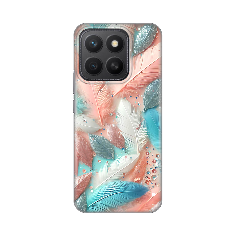 Zastitna silikonska maska (futrola) PRINT - Huawei Honor X8c Pastel Feathers