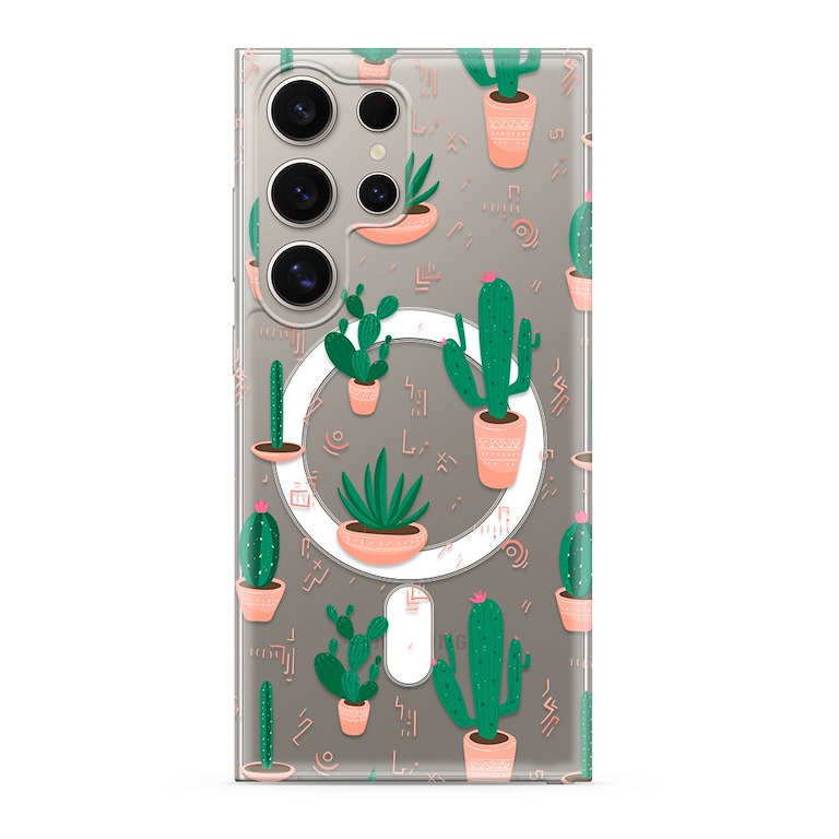 Zastitna maska (futrola) silikonska print MagSafe - Samsung S928 Galaxy S24 Ultra 5G cactus (MS)