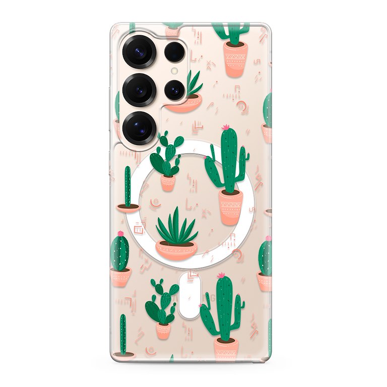 Zastitna maska (futrola) silikonska print MagSafe - Samsung S938 Galaxy S25 Ultra 5G cactus (MS)