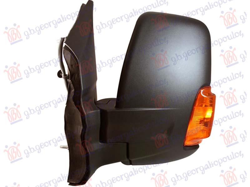 RETROVIZOR ELEKTRICNI SA GREJACEM KRATKI (ELEKTRO-SKLOPIV) (ZUTI MIGAVAC) (POZICIONO SVETLO 16W) (KONVEKSNO STAKLO) Leva str. FORD TRANSIT (2013-2019) (OEM: 1911154, BK3117683RH5J6A)