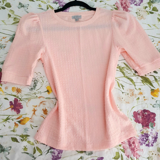 Roze Bluza sa Puf Rukavima S Novo