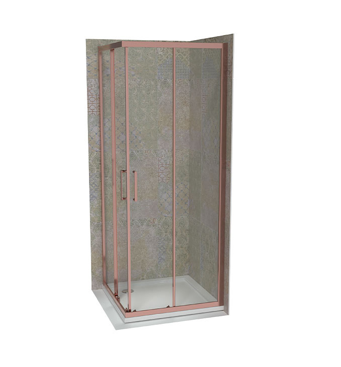Tuš kabina COPEN ATLAS PRO kvadratna rose gold