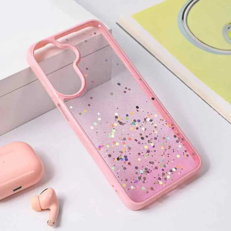 Maska Frame Glitter za Samsung A266B Galaxy A26 roze